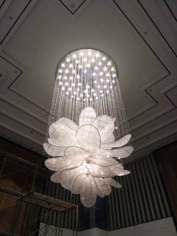 Gentle Design Luxury Flower Shape Corridor Project Crystal Chandelier ...